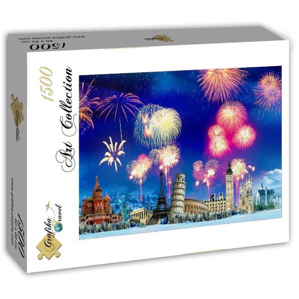 Grafika New Year's Eve Around the World Jigsaw Puzzle (1500 Pieces) – PDK