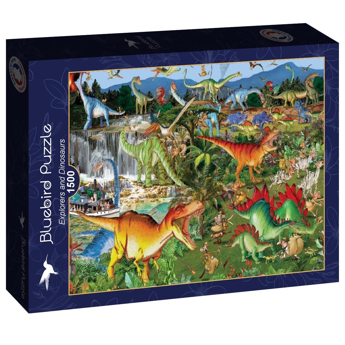 Bluebird Explorers and Dinosaurs, Francois Ruyer Jigsaw Puzzle (1500 P ...
