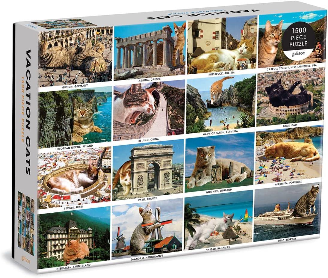 Galison Vacation Cats Jigsaw Puzzle (1500 Pieces) – PDK