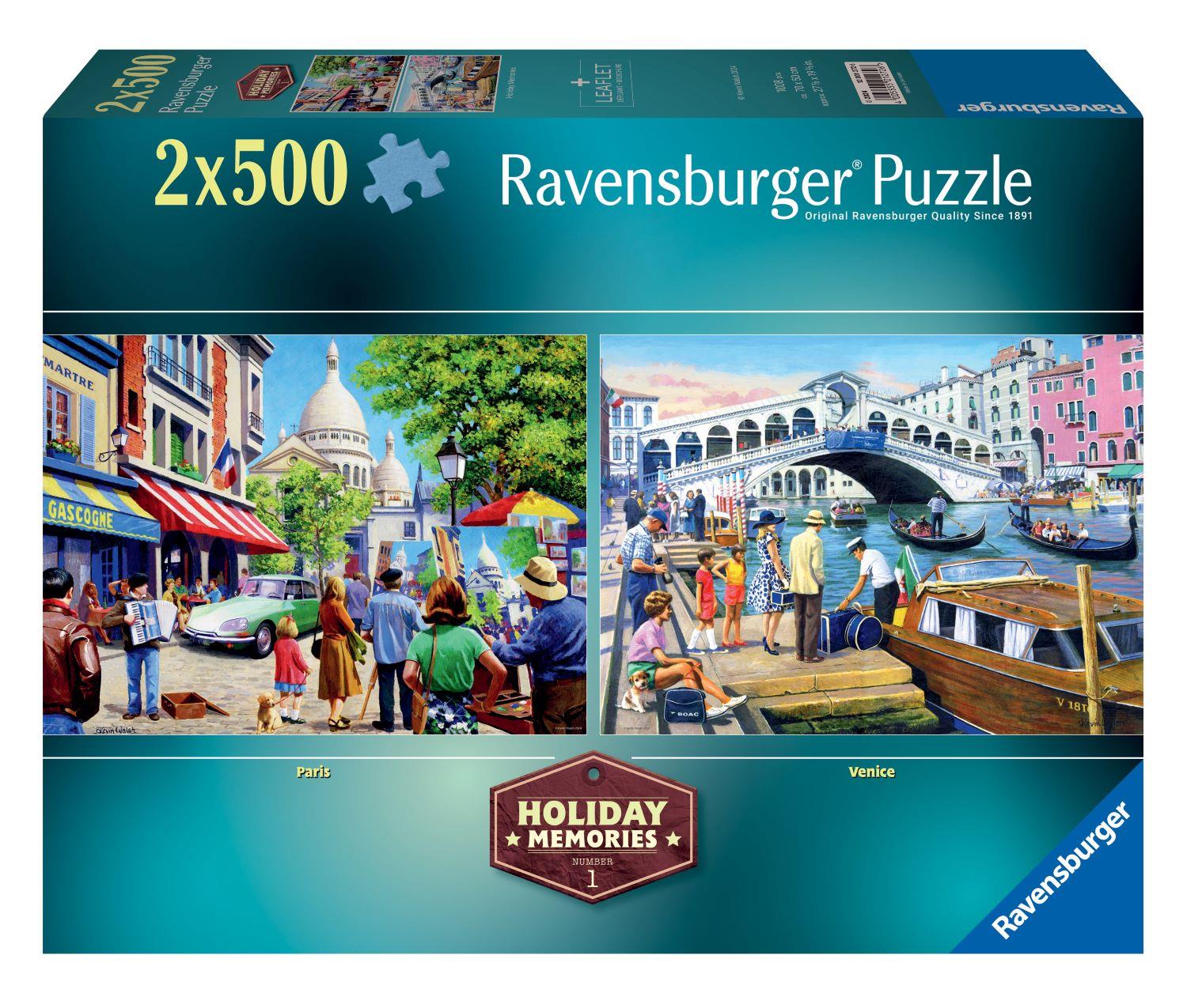 Ravensburger Holiday Memories Jigsaw Puzzles 2x 500 Pieces PDK