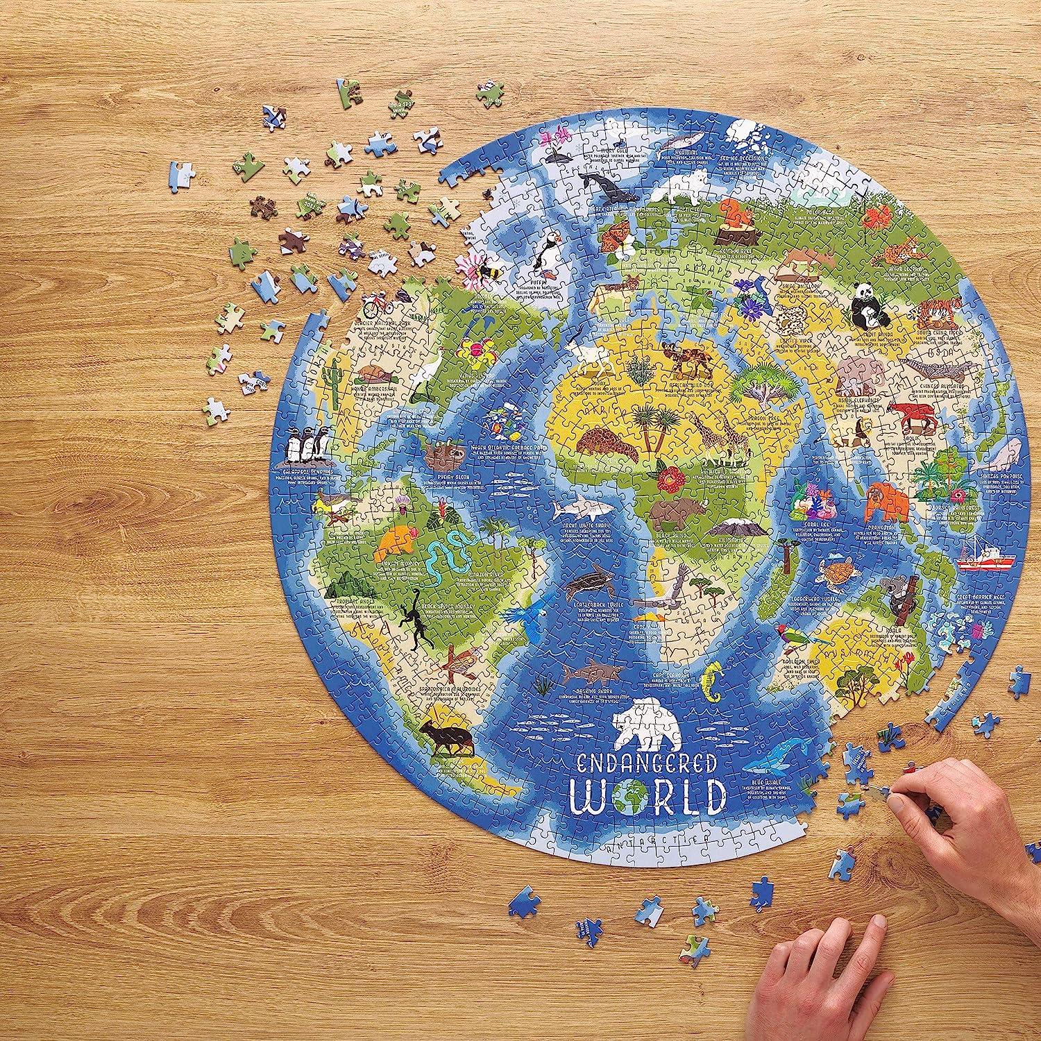 Ridley's Endangered World Circular Jigsaw Puzzle (1000 Pieces) – PDK