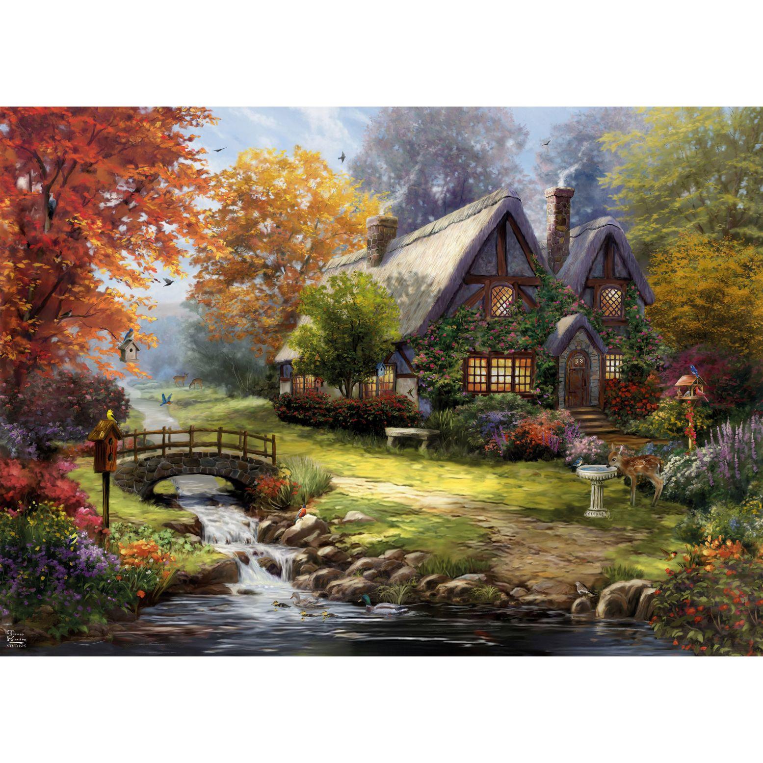 Gibsons Kinkade Birdsong Cottage Jigsaw Puzzle (1000 Pieces) – PDK