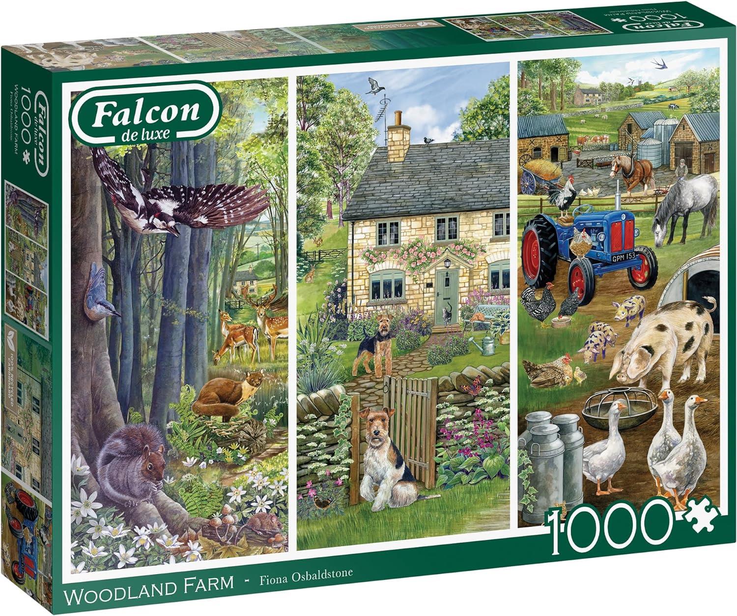 Falcon Deluxe Woodland Farm Jigsaw Puzzle (1000 Pieces) – PDK