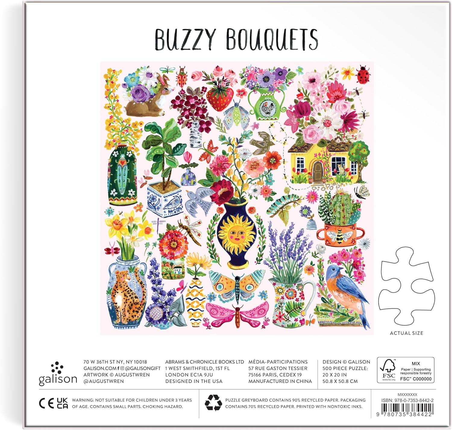 Galison Buzzy Bouquets Jigsaw Puzzle (500 Pieces) – PDK