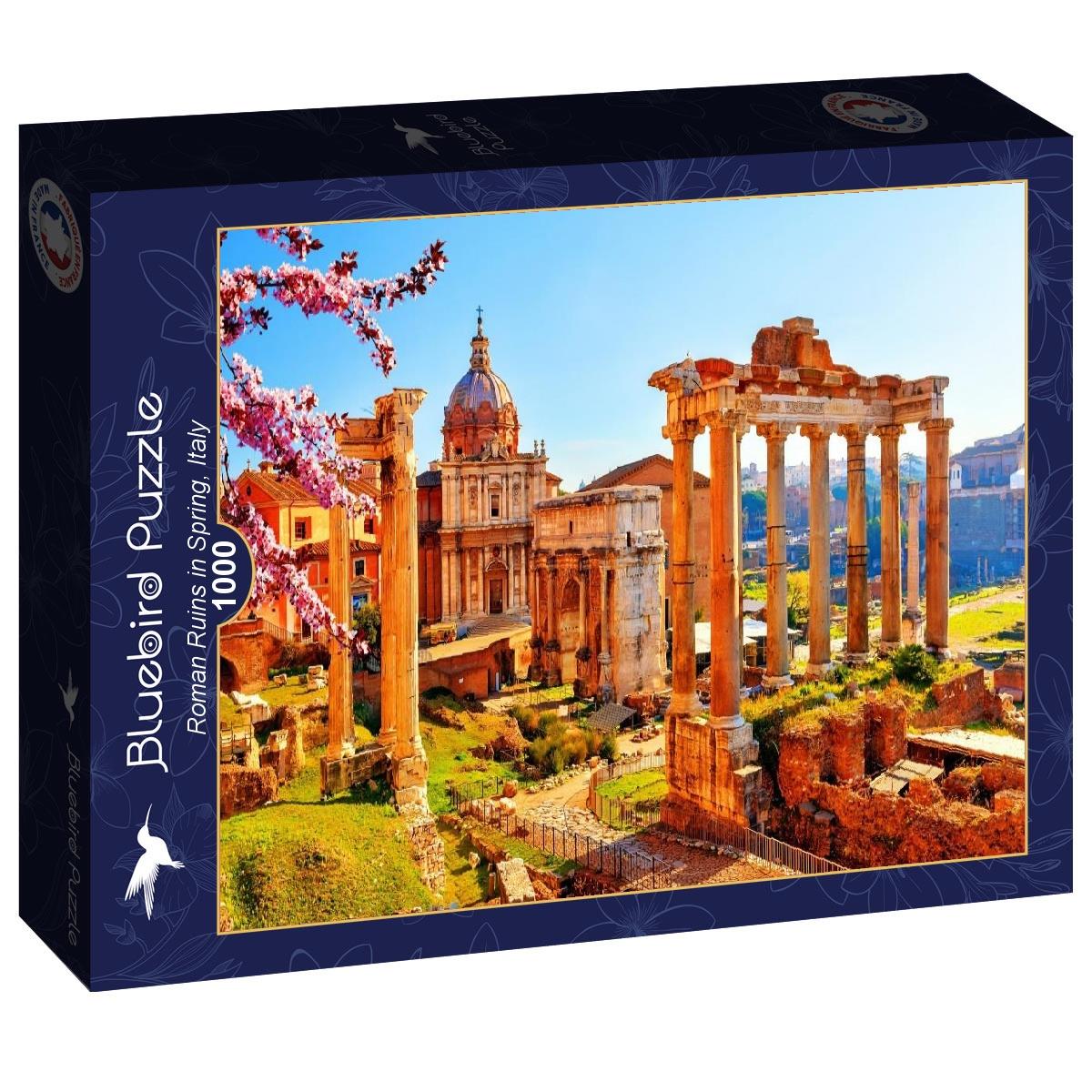 Bluebird Roman Ruins in Spring, Italy Jigsaw Puzzle (1000 Pieces) – PDK