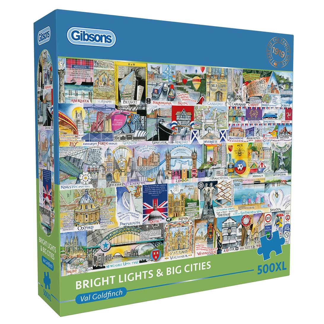 Gibsons Bright Lights & Big Cities Jigsaw Puzzle (500 XL Extra Large P ...