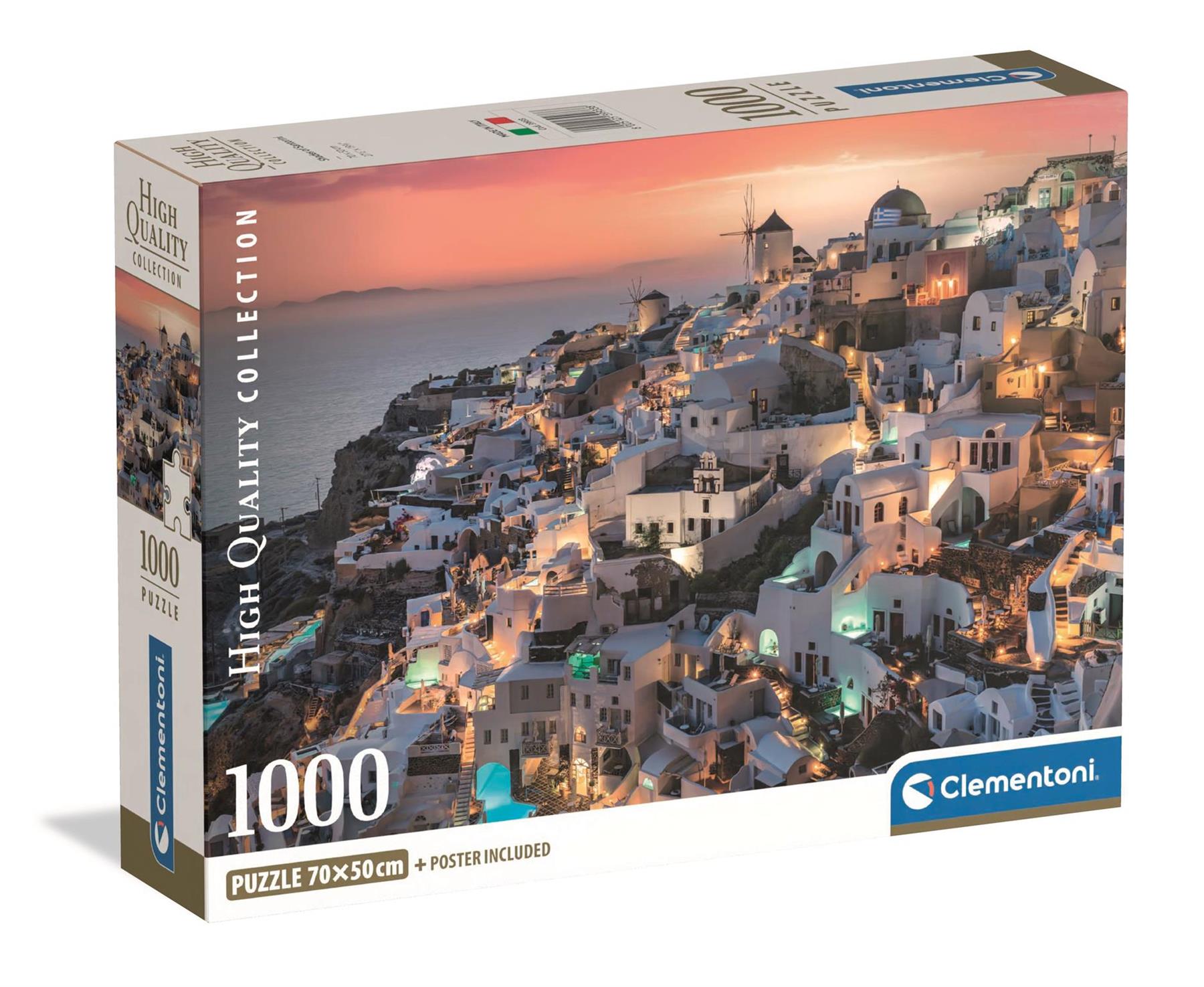 Clementoni Shades Of Santorini Jigsaw Puzzle (1000 Pieces) – PDK