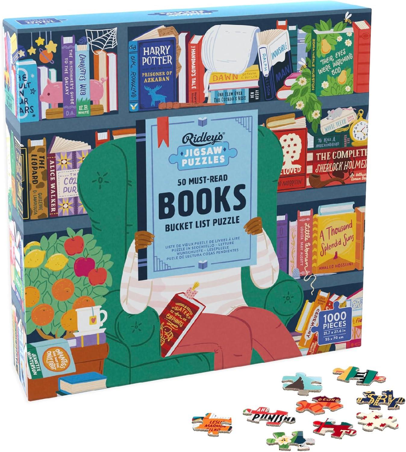 Ridley's 50 Must-Read Books of the World Bucket List Jigsaw Puzzle (10 ...
