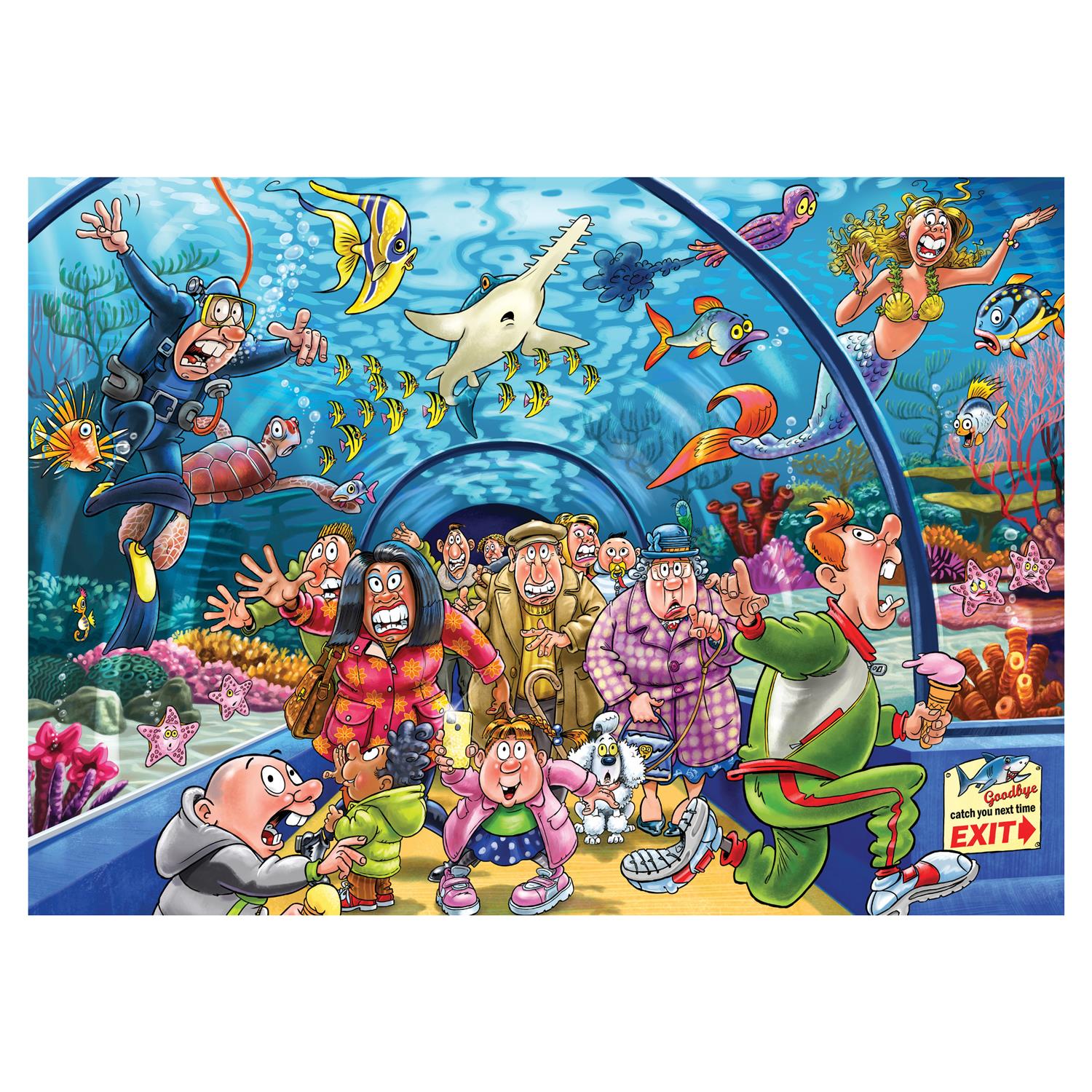 Wasgij Original 43 Aquarium Antics Jigsaw Puzzle (1000 Pieces) – PDK