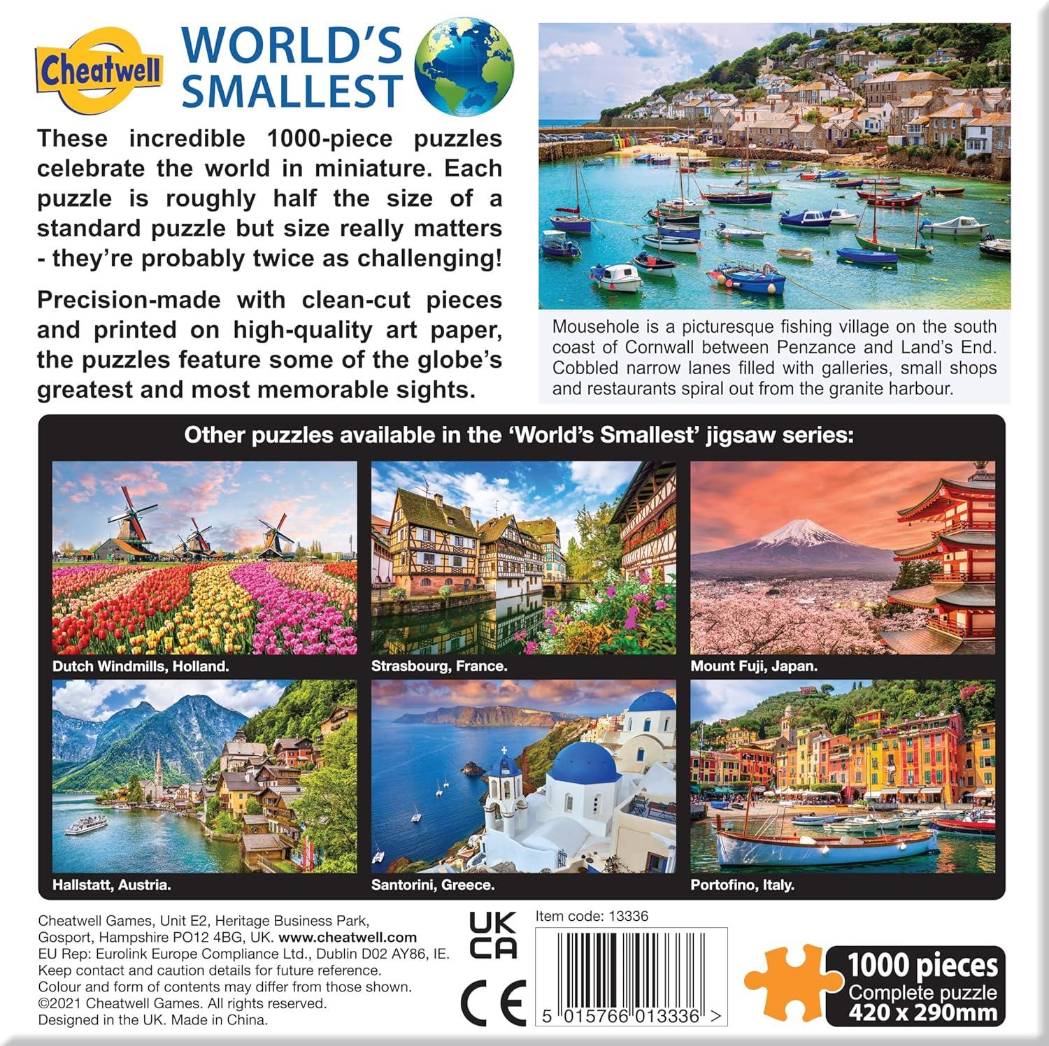 World's Smallest Jigsaw Puzzle - Mousehole (1000 Pieces) – PDK