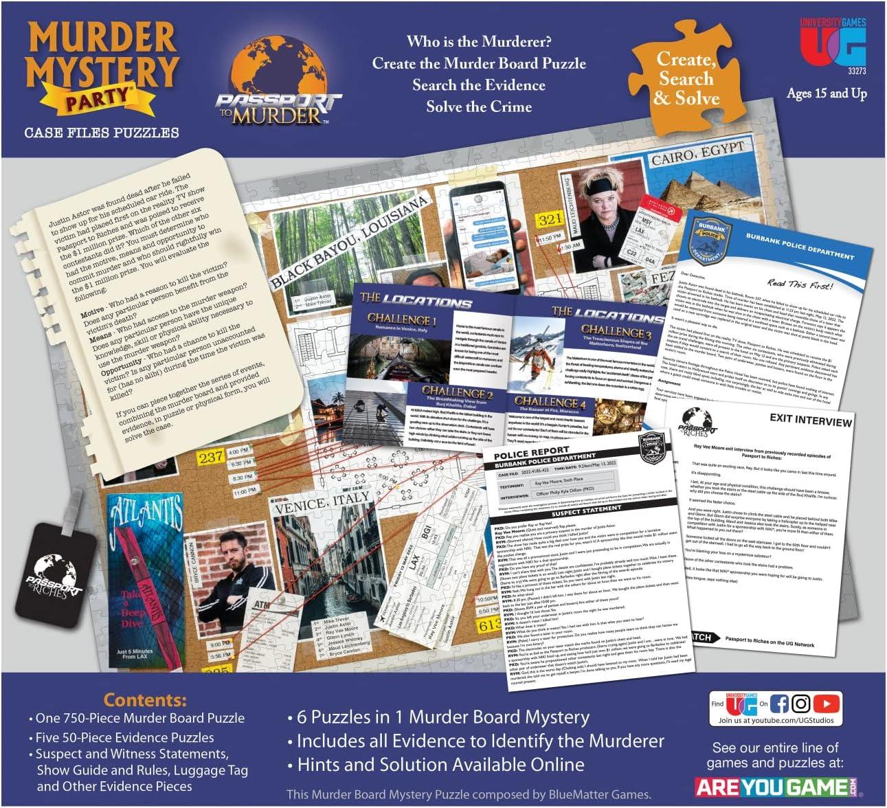 Passport to Murder, Murder Board Mystery Puzzle – PDK