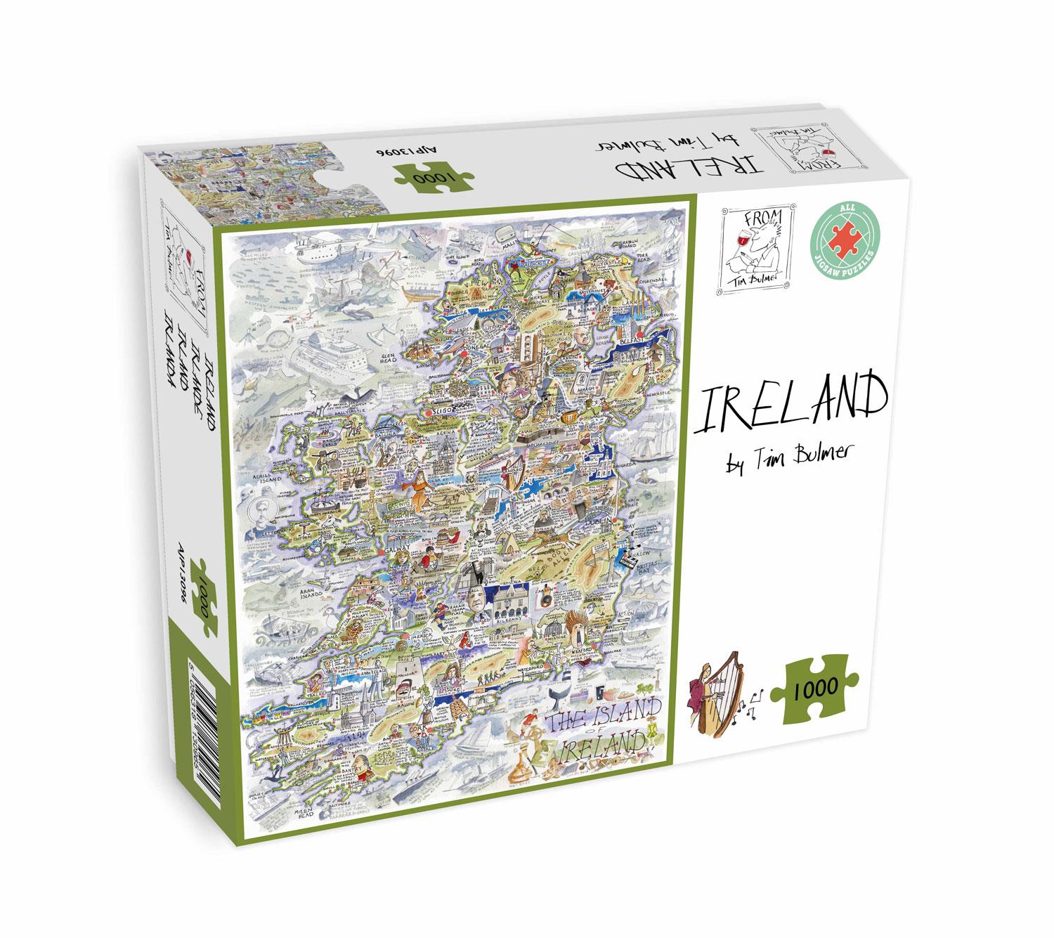 Map Of Ireland - Tim Bulmer Jigsaw Puzzle (1000 Pieces) – PDK