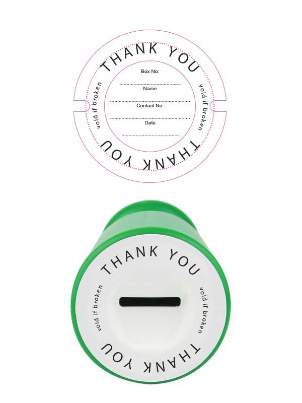10 Security Seals / Labels for Eco Charity Money Collection Boxes – PDK