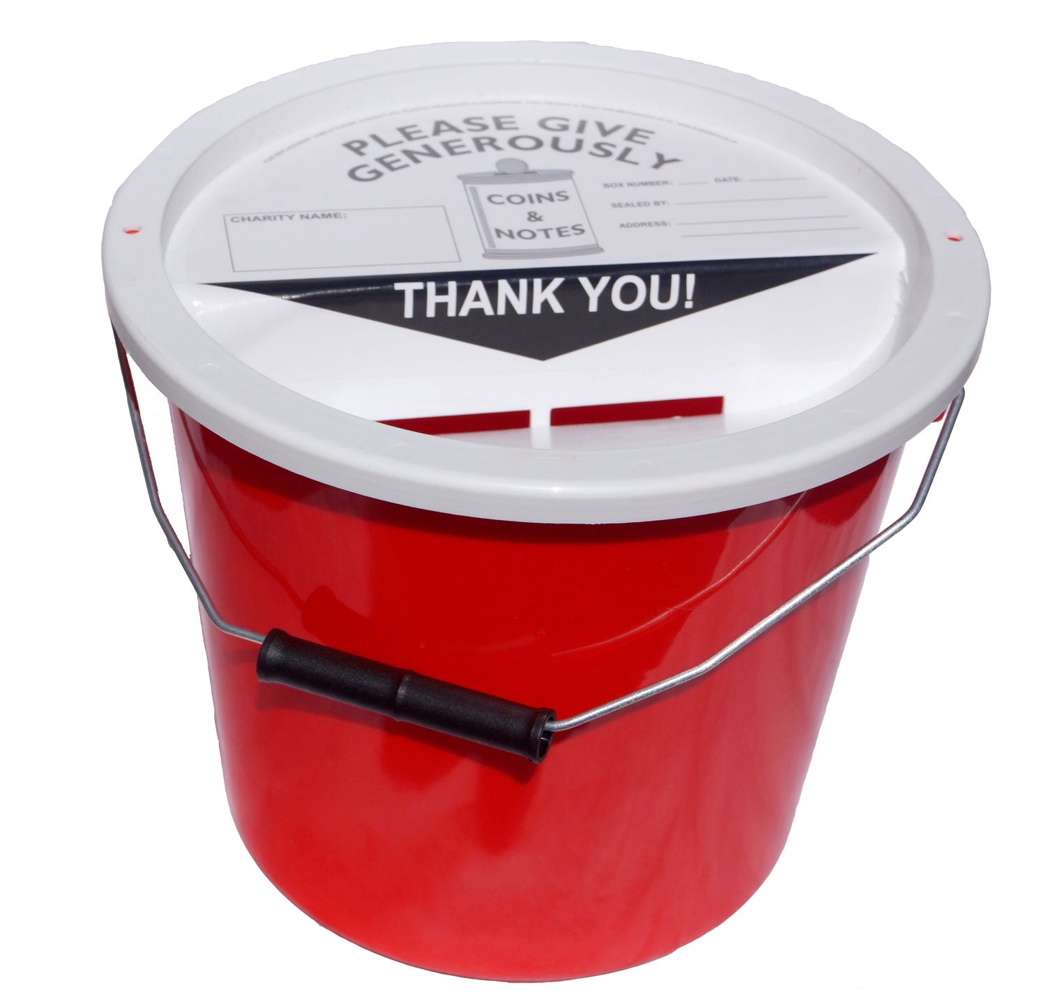 Charity Money Collection Bucket with Lid - 5.7 Litres – PDK