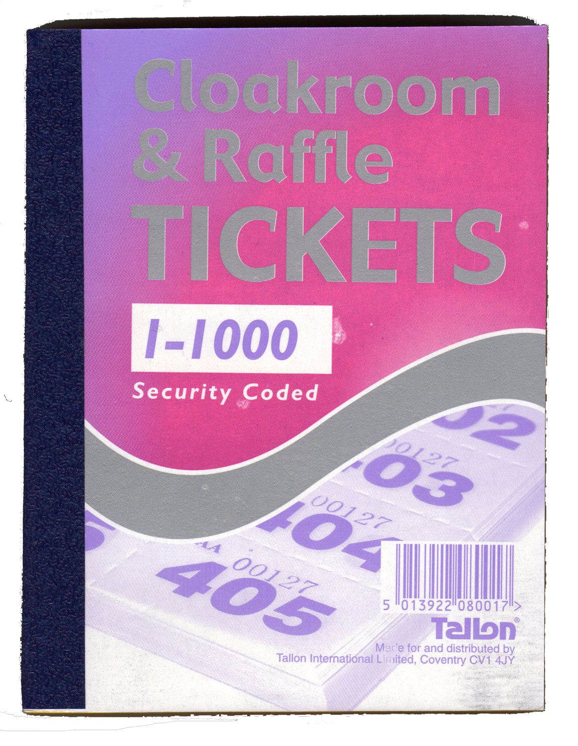 Book of 1000 Raffle / Cloakroom Tickets – PDK